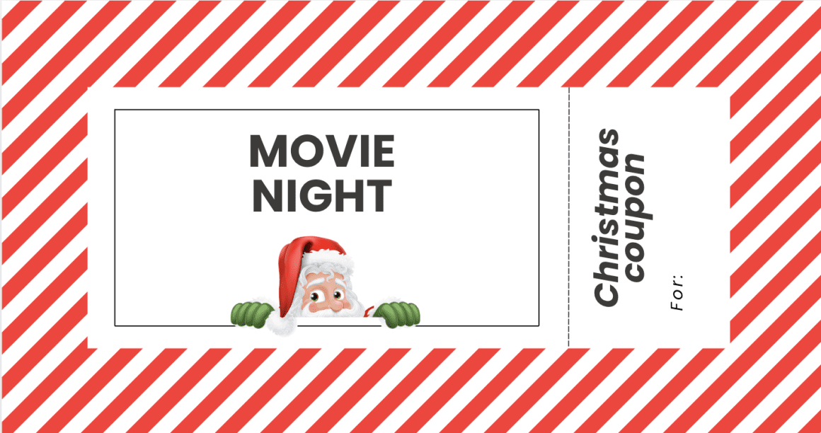 FREE printable Christmas gift coupons - print and personalise!